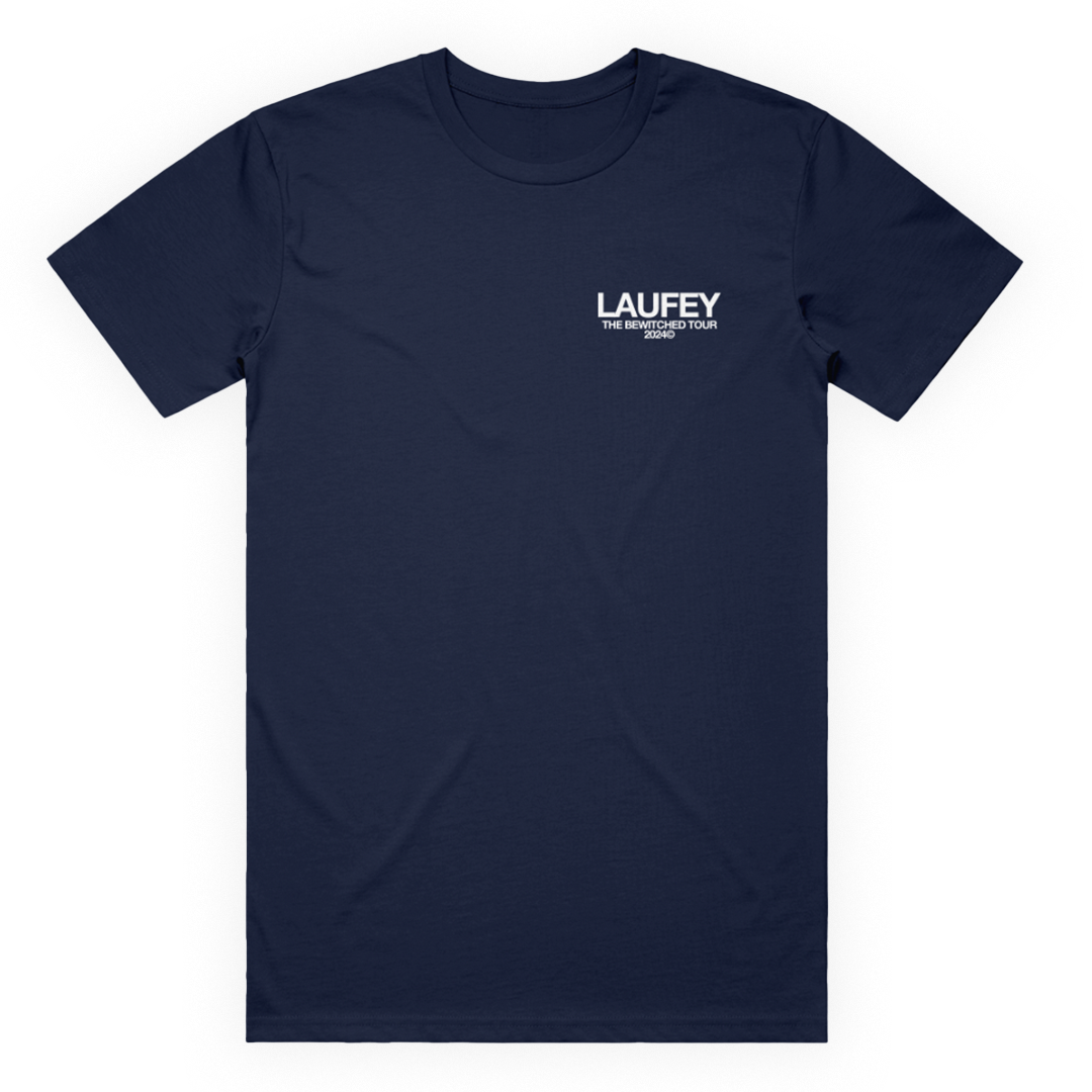 Bewitched UK/EU Navy Tour Tee T-Shirt Laufey – Laufey Merch