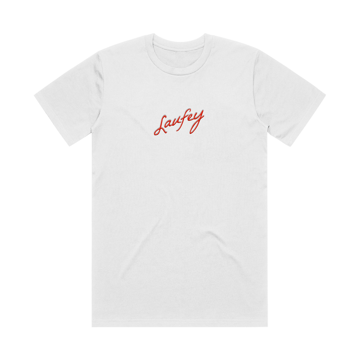 Embroidered Signature Tee - Red Thread Apparel Laufey – Laufey Merch